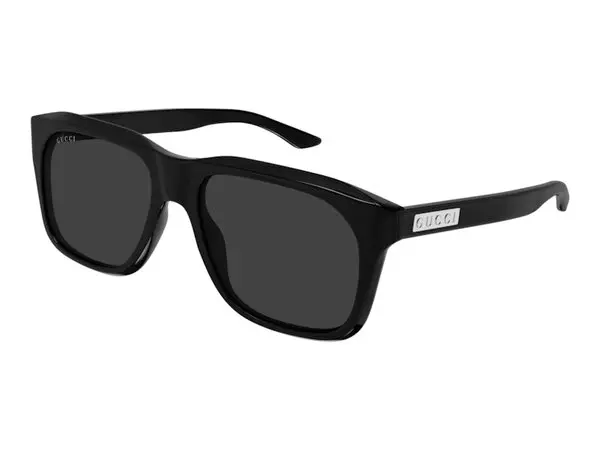 Gucci Square Frame Sunglasses - Black Black Grey/grey (gg2077s/001)