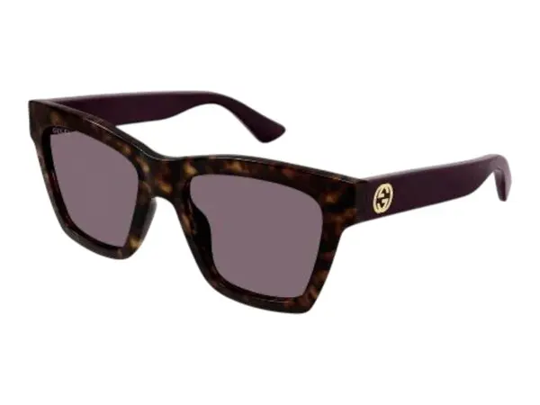 Gucci Rectangular Havana Sunglasses