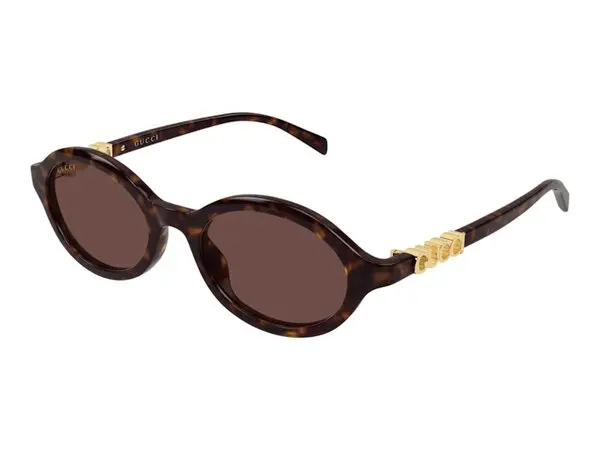 Gucci Round Frame Sunglasses - Havana Brown (gg2153s/002)