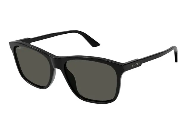 Gucci Square Sunglasses - Black Black Grey/grey (gg1819s/001)