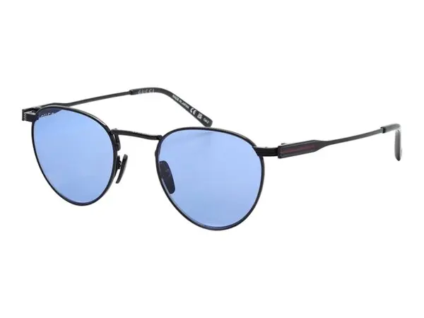 Gucci Round Frame Sunglasses - Black/blue (gg1875s/004)