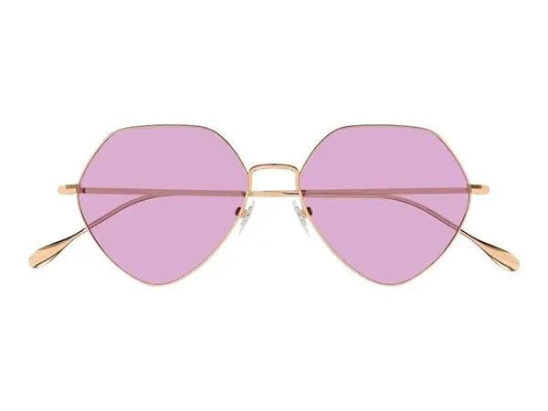 Gucci Geometric Sunglasses - Gold Gold Pink