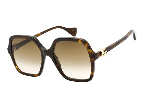 Gucci Rectangular Havana Sunglasses - Havana/brown Gradient (gg1072s/002)