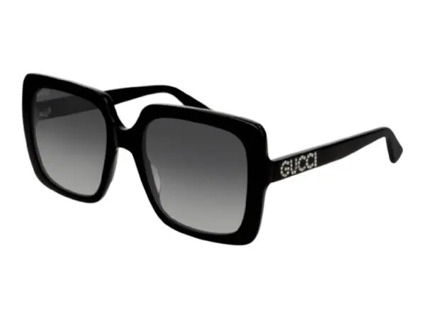 Gucci Oversized Sunglasses - Black/grey Gradient (gg0418s/001)