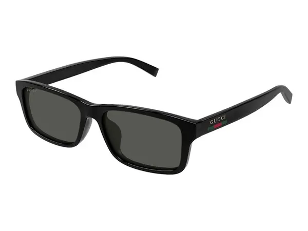 Gucci Square Sunglasses - Black Black Grey/grey (gg1986sa/001)