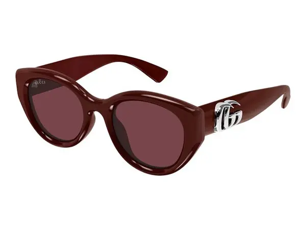 Gucci Square Sunglasses - Burgundy Burgundy Red/red (gg1976sk/004)