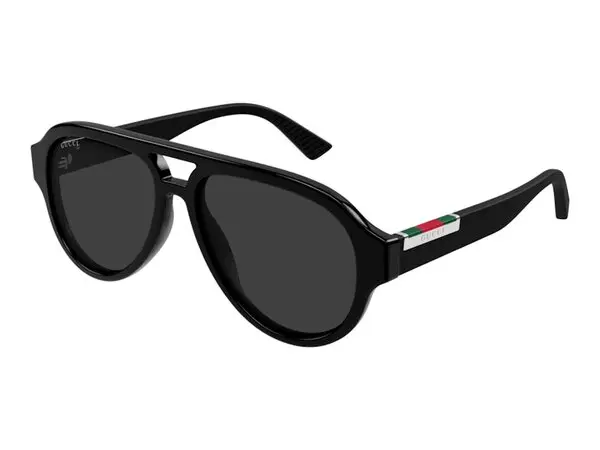 Gucci Aviator Sunglasses - Black Black Grey/grey (gg2088s/001)