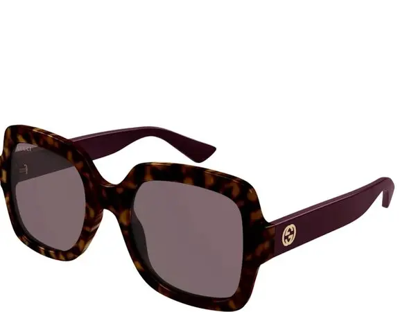 Gucci Rectangular Havana Sunglasses