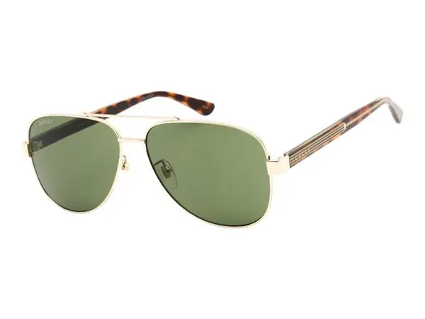 Gucci Aviator Sunglasses - Gold/green (gg0528s/009)
