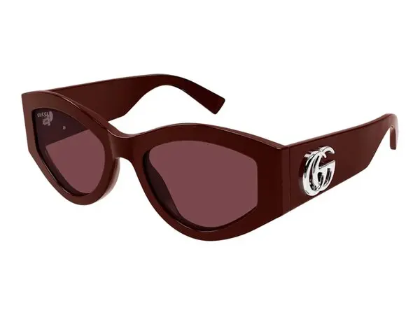 Gucci Rectangular Sunglasses - Burgundy Burgundy Red/red (gg1951s/003)