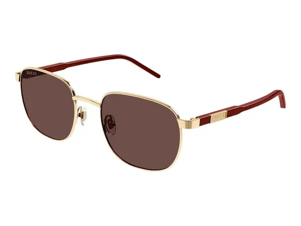 Gucci Round Sunglasses - Gold Burgundy/brown (gg1799s/004)