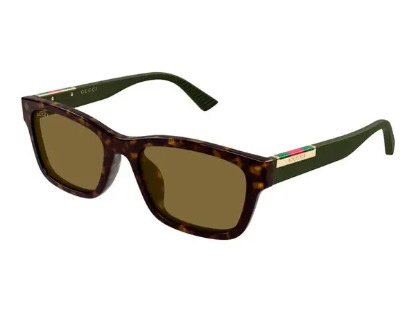 Gucci Rectangular Havana Sunglasses - Havana Brown/green (gg2092sa/002)
