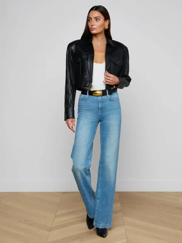L'Agence Micah Oversized Leather Jacket