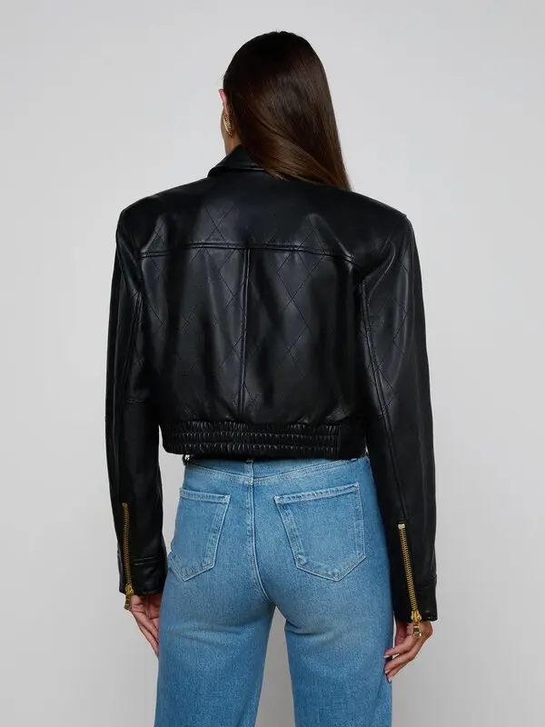L'Agence Micah Oversized Leather Jacket