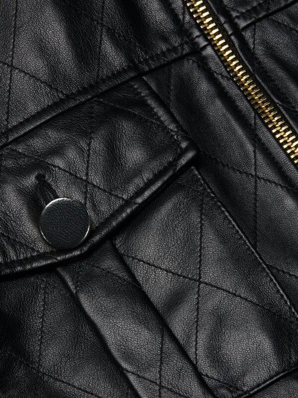 L'Agence Micah Oversized Leather Jacket