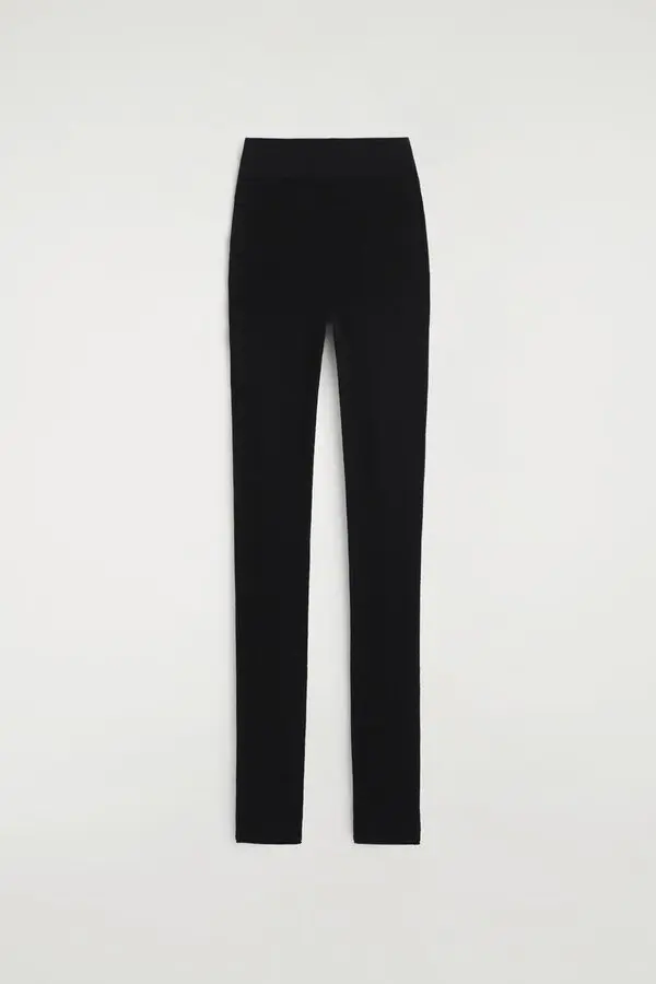 Cos Seamless Merino Wool Leggings - Black