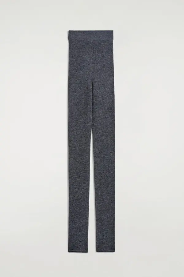 Cos Seamless Merino Wool Leggings - Gray