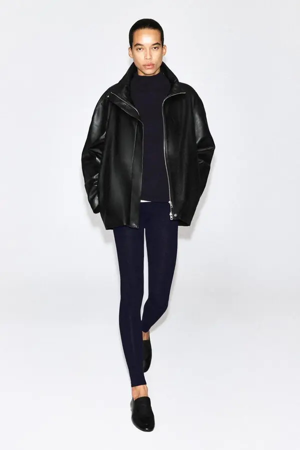 Cos Seamless Merino Wool Leggings - Navy