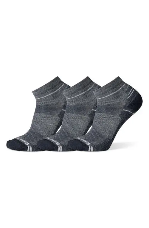 Smartwool 3-pack Hike Light Cushion Ankle Socks - Hike Medium Gray