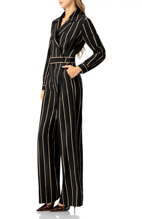 IVONNE Striped Jumpsuit With Pockets