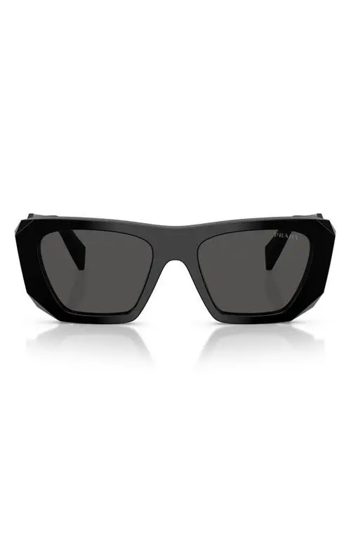 Prada 53mm Square Sunglasses - Black/dark Grey