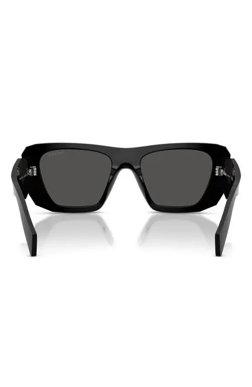Prada 53mm Square Sunglasses - Black/dark Grey