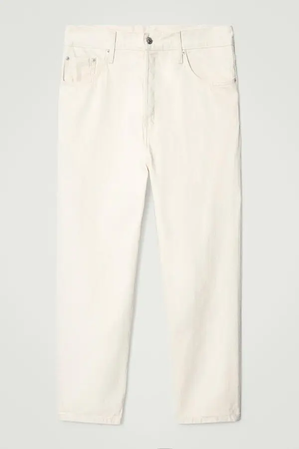 Cos Dome Relaxed-fit Straight-leg Jeans - White