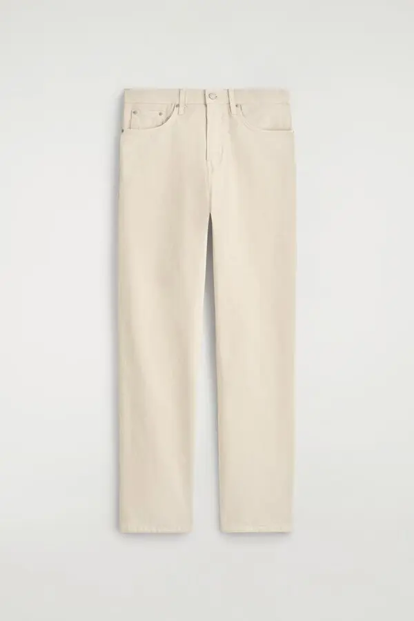 Cos Rider Relaxed-fit Straight-leg Jeans - Beige