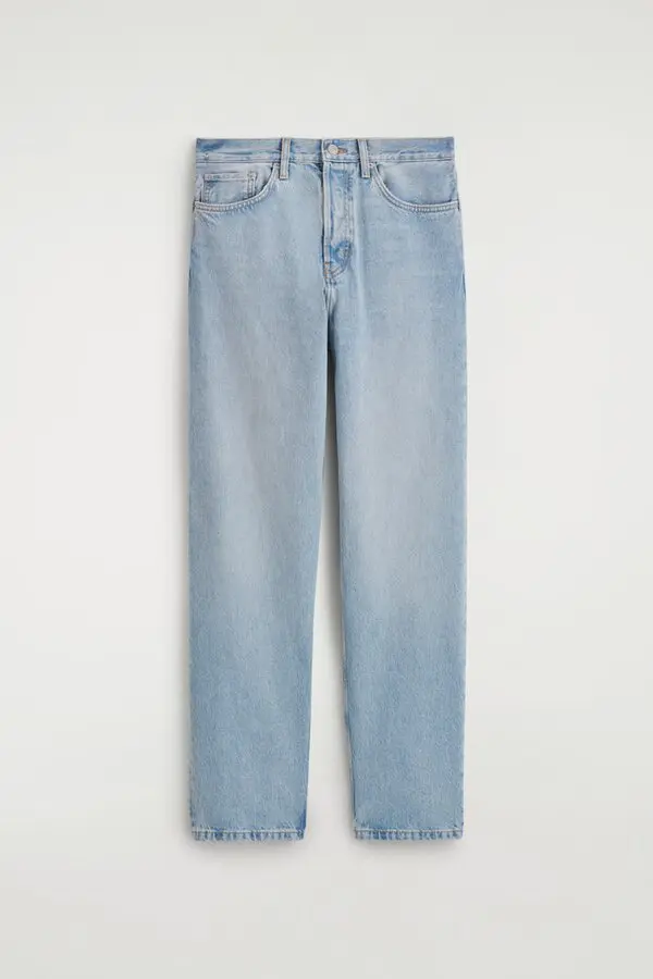 Cos Rider Relaxed-fit Straight-leg Jeans - Light Blue