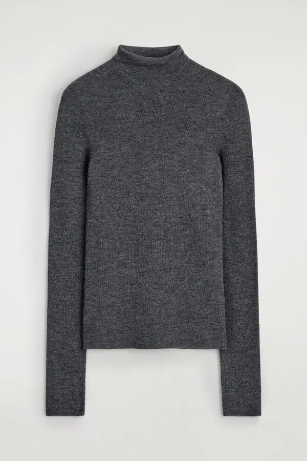 Cos Seamless Merino Wool Turtleneck Top