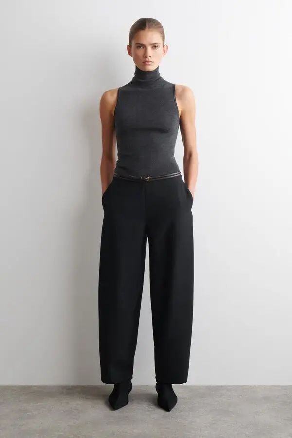 Cos Seamless Merino Wool Turtleneck Top