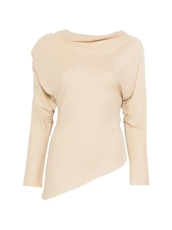 CORTANA Isolde Silk Top - Beige