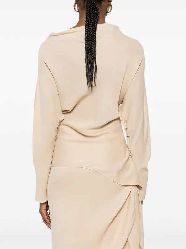 CORTANA Isolde Silk Top - Beige