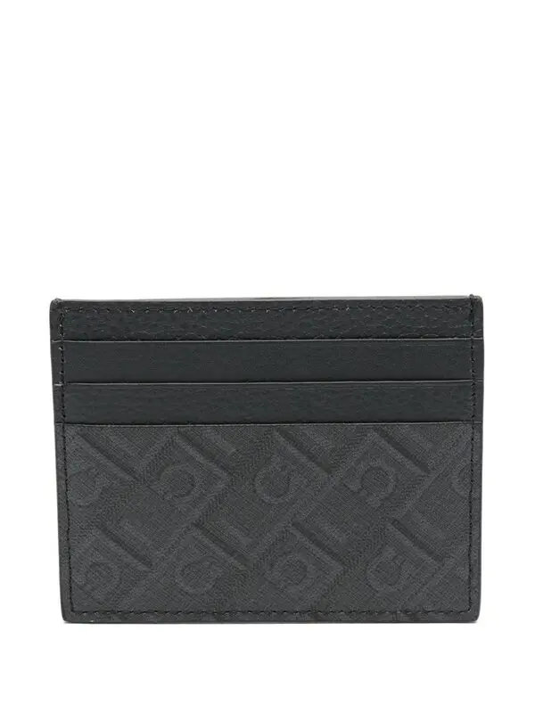 FERRAGAMO Monogram Card Case - Black