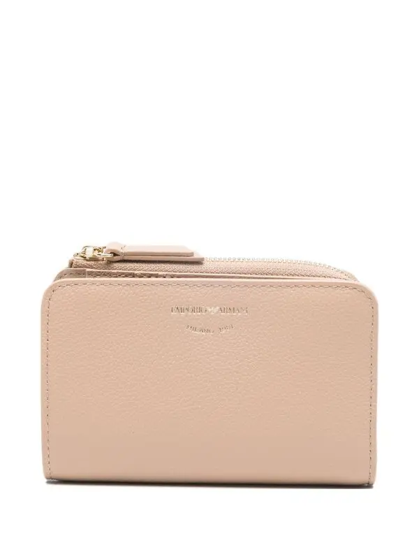 Emporio Armani Leahter Bifold Wallet - Beige