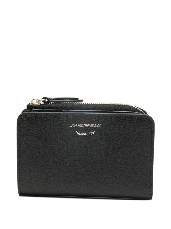 Emporio Armani Leather Bifold Wallet - Black