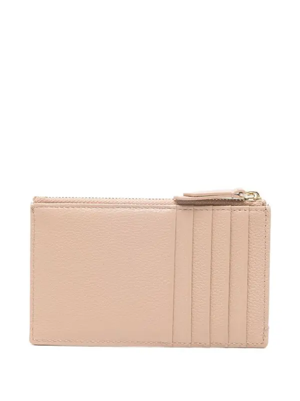 Emporio Armani Leather Card Case - Beige