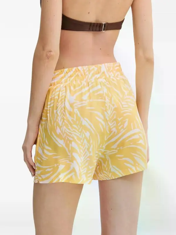 Melissa Odabash Leaf-print Drawstring Shorts