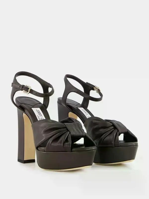JIMMY CHOO Knotted Platform Sandals