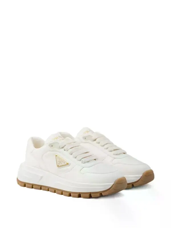 Prada Prax 01 Leather Sneakers - White