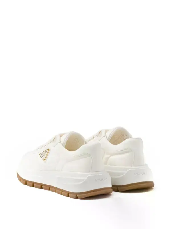 Prada Prax 01 Leather Sneakers - White