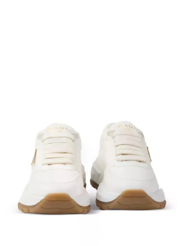 Prada Prax 01 Leather Sneakers - White