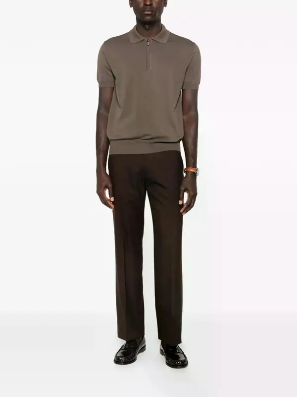Canali Zip-up Polo Shirt