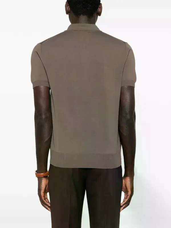 Canali Zip-up Polo Shirt