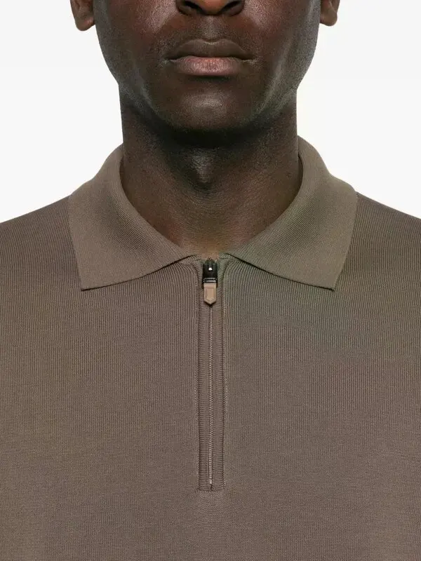 Canali Zip-up Polo Shirt
