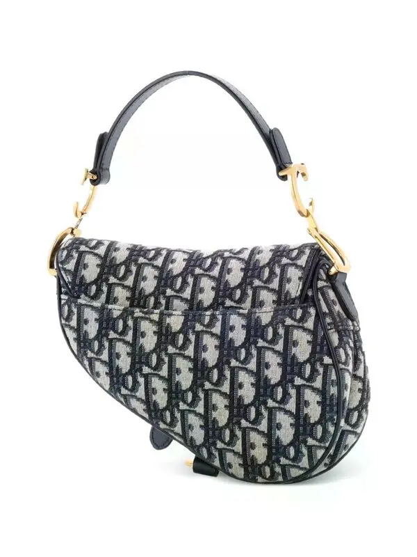 Dior Saddle Handbag Oblique Canvas Mini - Blue