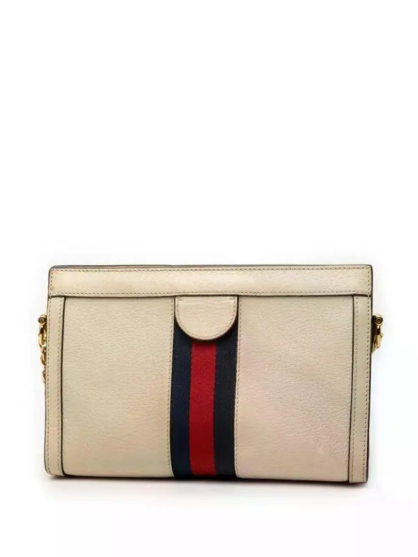 Gucci 2016-2026 Small Calfskin Ophidia Chain Crossbody Bag - White