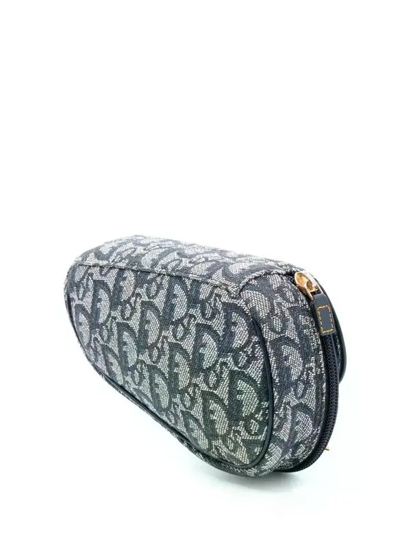 Dior Diorissimo Canvas Saddle Pouch - Blue