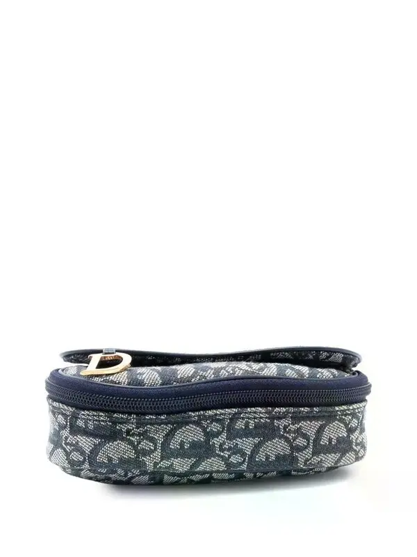Dior Diorissimo Canvas Saddle Pouch - Blue