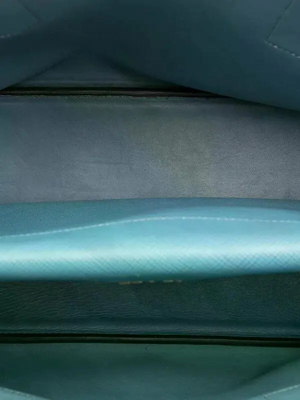 Prada Medium Saffiano Cuir Double Satchel - Blue